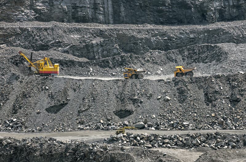 Opencast mine stock photo. Image of metal, mining, equipment - 31237742