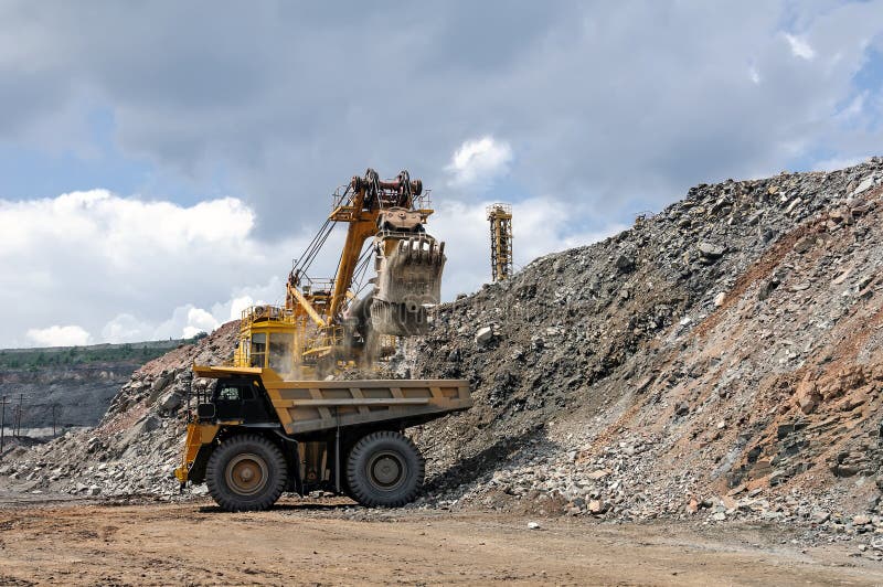 Opencast mine stock photo. Image of layered, industry - 31238040
