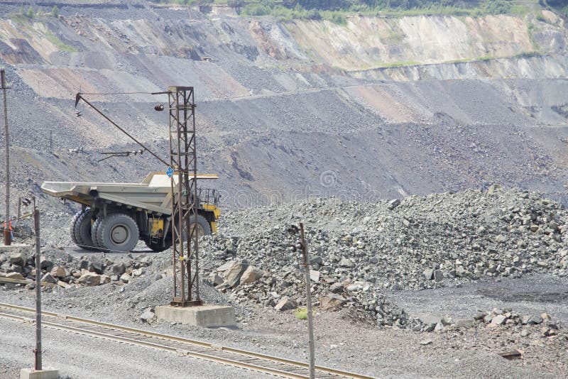 Opencast mining stock photo. Image of iron, site, deep - 15061420