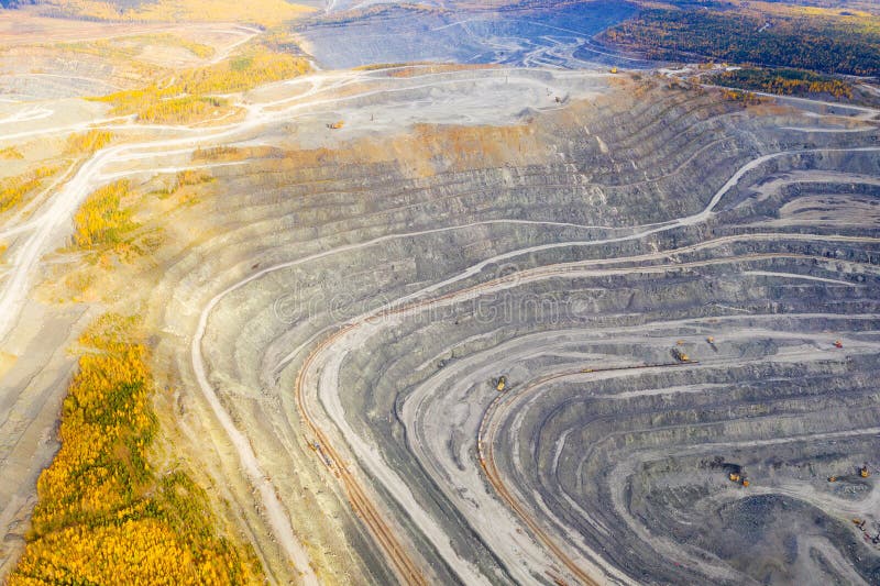 Opencast Mining of Iron Ore. Environmental Pollution Problems Stock ...