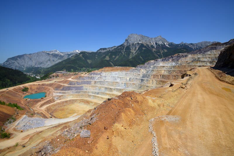 Opencast Mining Quarry, Aerial View Stock Photo - Image of construction ...