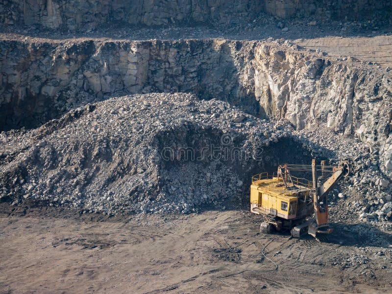 Opencast mining quarry. stock photo. Image of dirty, digging - 94967106