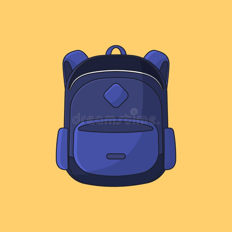 Open Backpack Cartoon