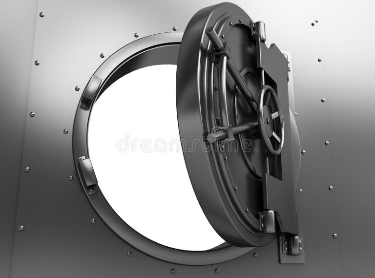 Opened Bank Vault Door Stock Illustrations – 394 Opened Bank Vault Door ...
