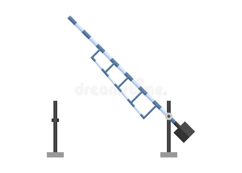 Opened Barrier Gate. Simple Flat Illustration. Stock Vector ...