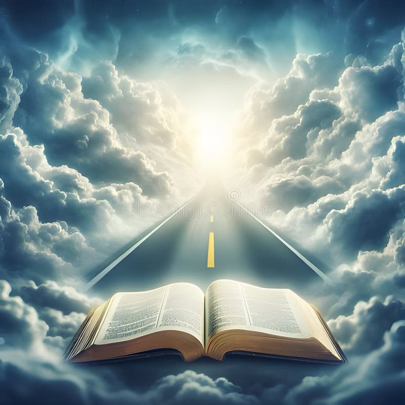 An Open Bible Book in a Church with Relevant Background Stock Image ...