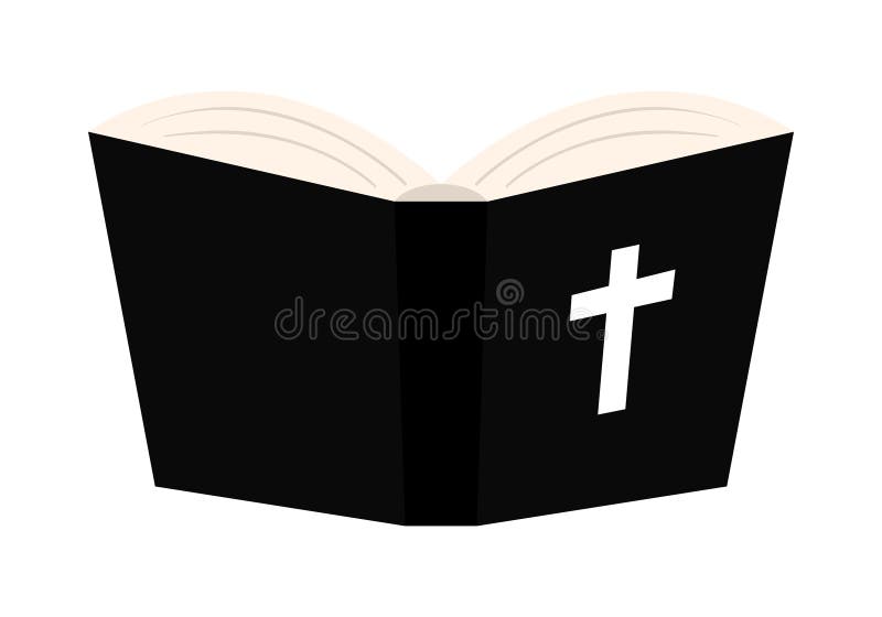 Opened Bible stock vector. Illustration of isolated - 296304694