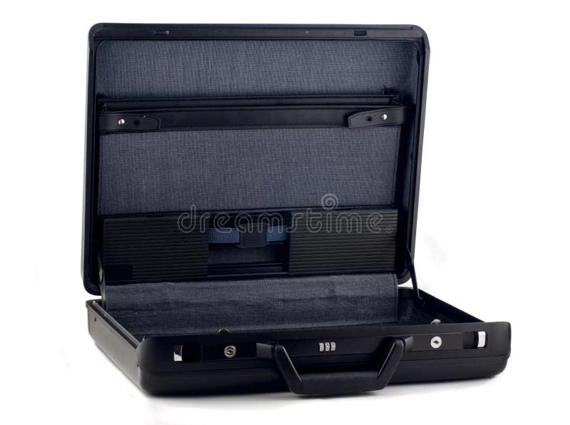 Opened Black Briefcase for Documents Stock Image - Image of case ...