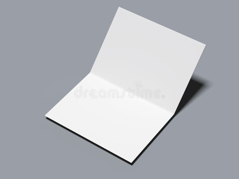 Opened Blank Leaflet. 3d Rendering Stock Illustration - Illustration of ...