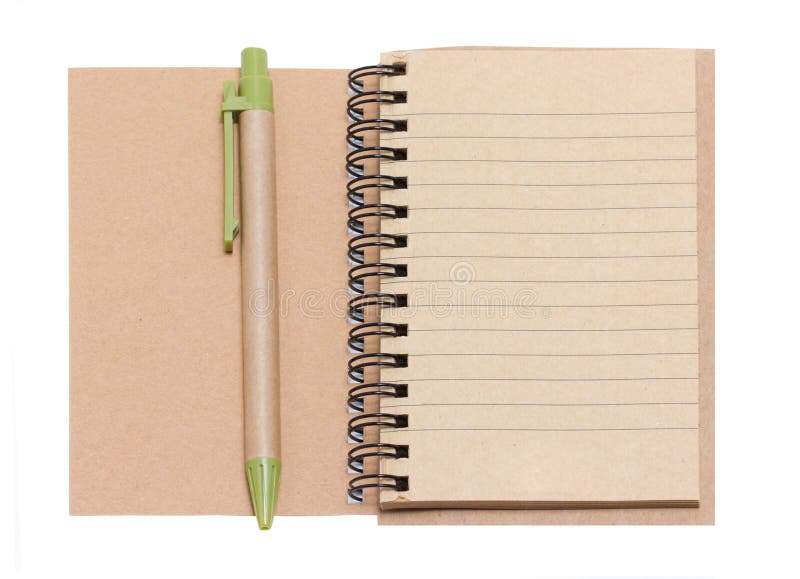 Opened Blank Notebook with Pen. Stock Image - Image of diary, ring ...