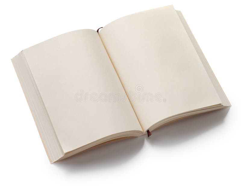 Opened Blank Paperback with Bookmark Stock Photo - Image of continue ...