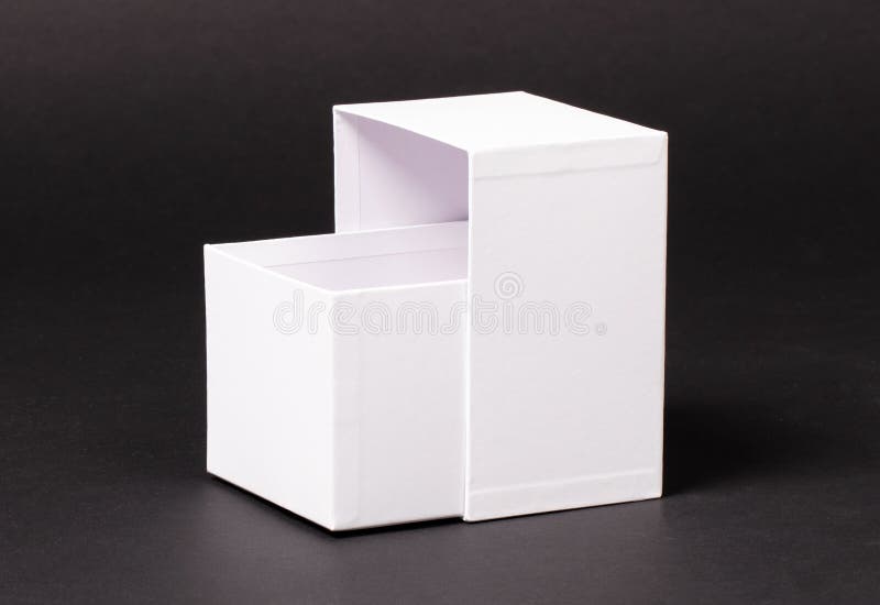 Blank White Box on Black Background Stock Photo - Image of blank, cross ...