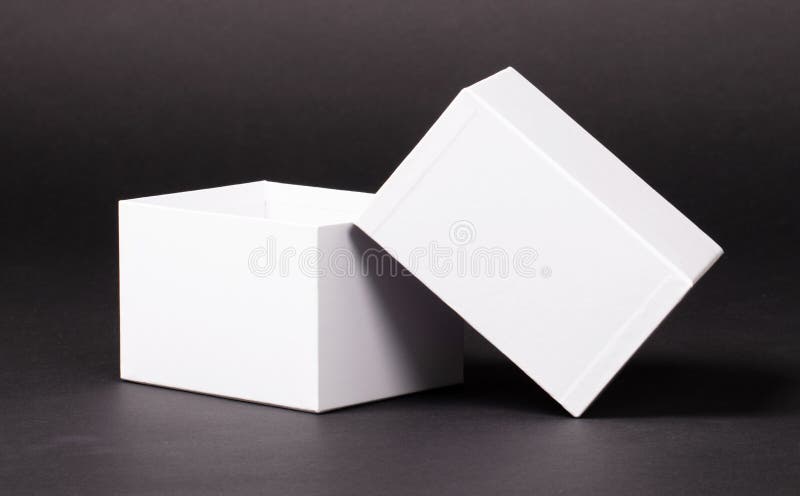 Blank White Box on Black Background Stock Photo - Image of blank, cross ...