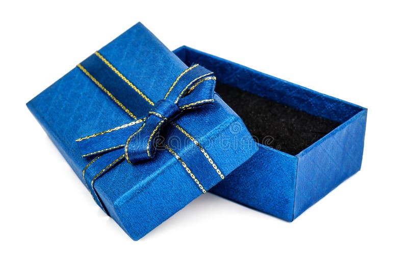 Opened blue box on white stock photo. Image of white - 113235238