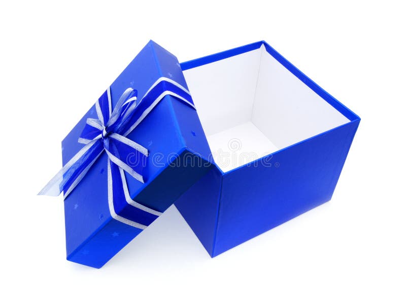 Opened Blue Gift Box stock photo. Image of decor, birthday - 21997538
