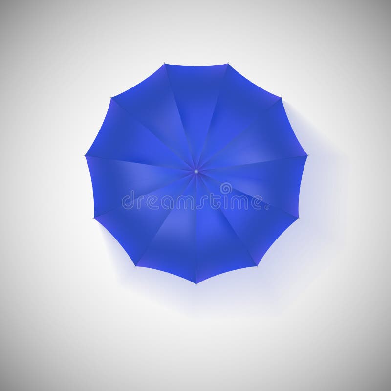Opened Blue Umbrella, Top View, Closeup. Stock Vector - Illustration of ...