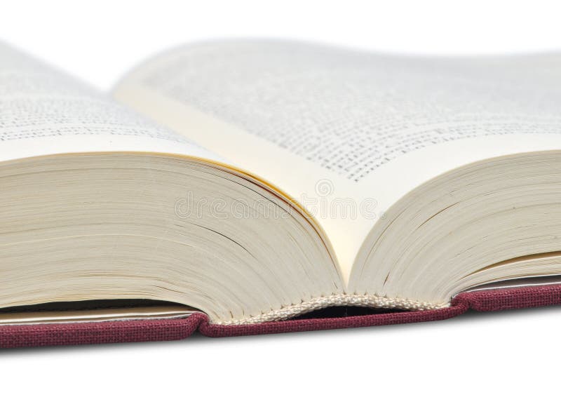 Open Book Isolated in White Stock Image - Image of textbook, print ...