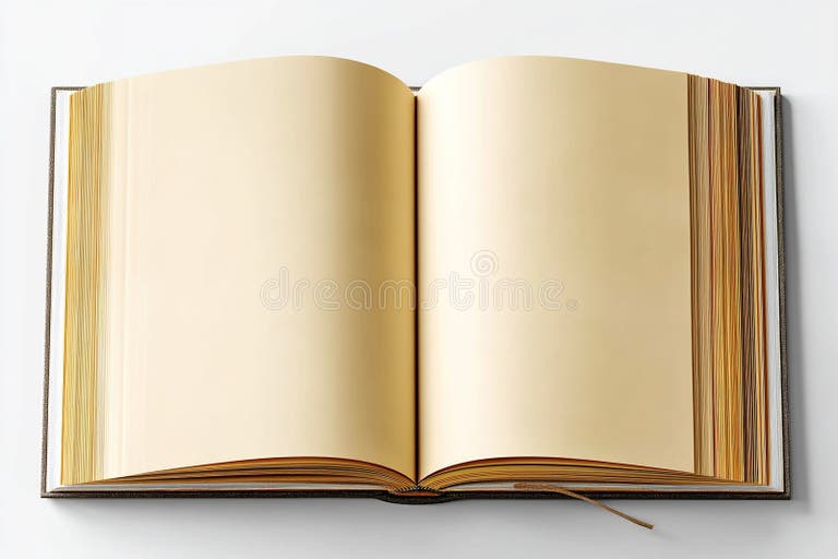 Opened Book with Empty Pages. Copy Space Add Text Stock Image - Image ...
