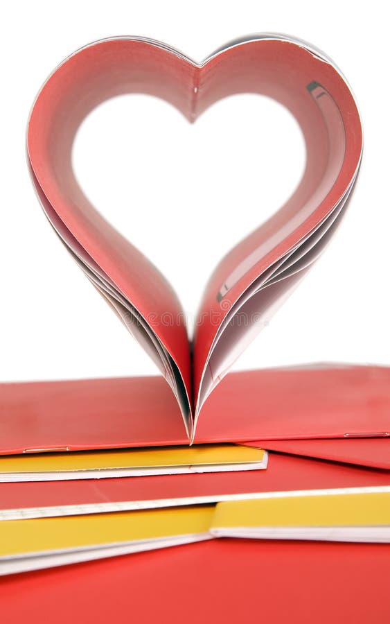 Opened Book and Heart Shape Stock Image - Image of open, education ...