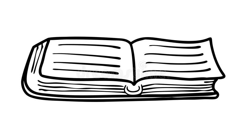 Opened Book Outline Icon, Knowledge Study Reading, Vector Design ...