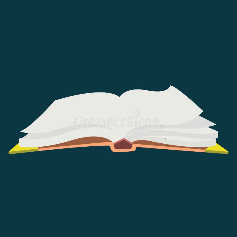 Opened Book with Pages Fluttering.Book Vector. Stock Vector ...