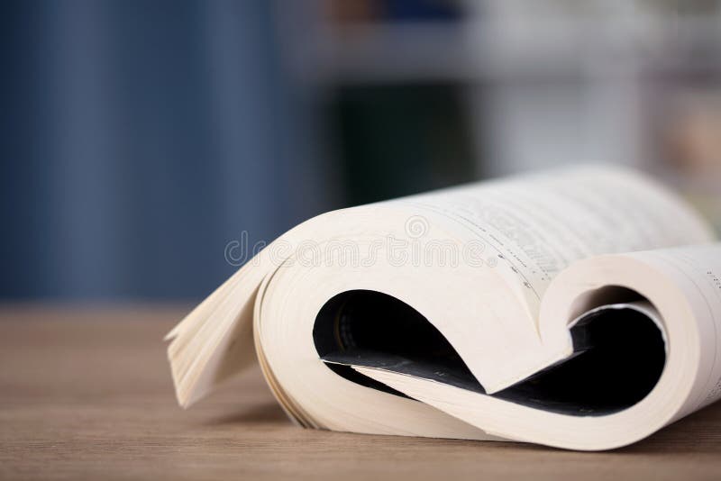 The Opened Book is on the Table Stock Photo - Image of culture, life ...