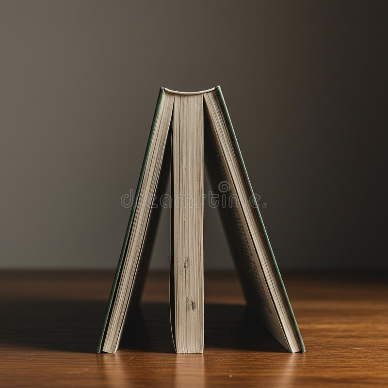 Opened Book on Wooden Surface with Natural Light for Reading Concept ...