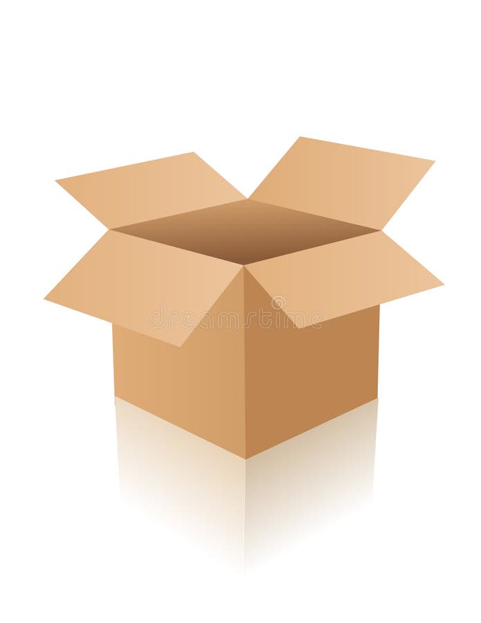 Opened box stock vector. Illustration of cardboard, mail - 13610199