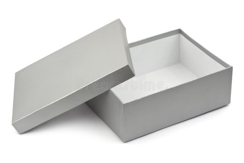 Opened Box with Blank Label Stock Image - Image of office, isolated ...