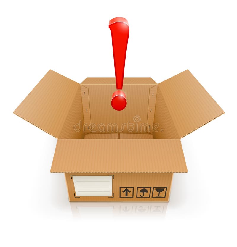 Opened Box Exclamation Mark Stock Illustrations – 14 Opened Box ...