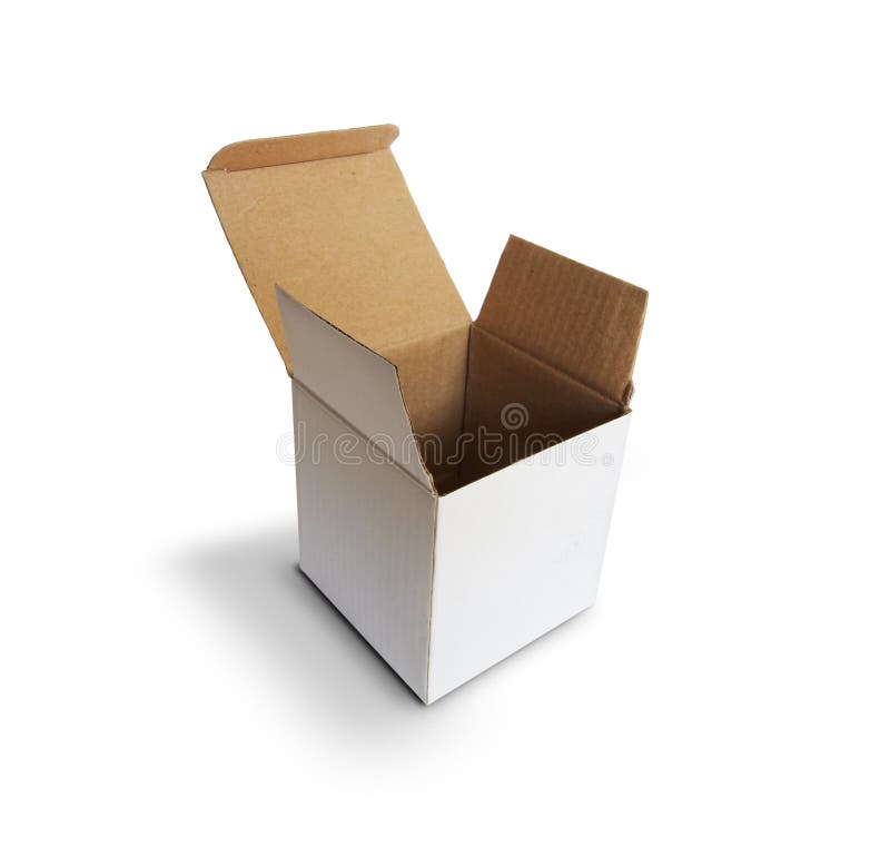 Opened box on white stock image. Image of case, reflection - 90524349