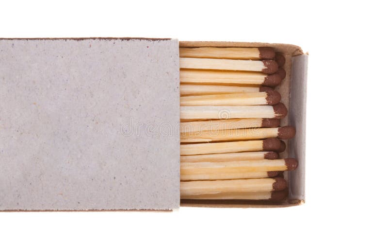 Opened boxes of matches stock image. Image of caution - 11376429
