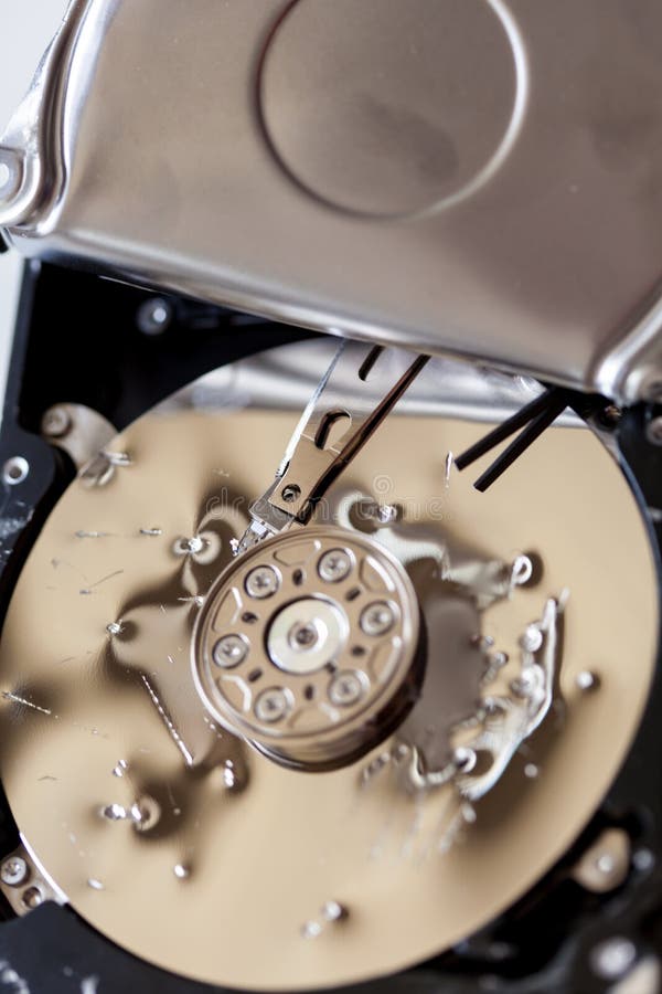 Broken disc on hard drive stock image. Image of crack - 3005255