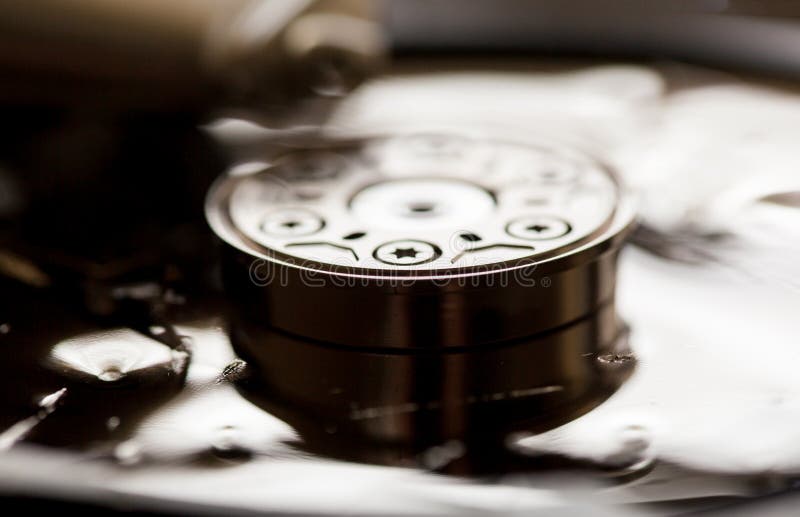 Opened and Broken the Hard Drive Stock Image - Image of macro, data ...