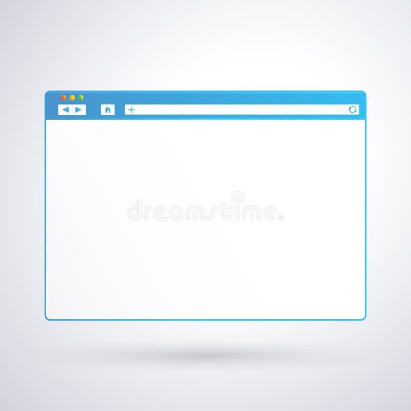 Opened Browser Window Template on Light Background Stock Vector ...