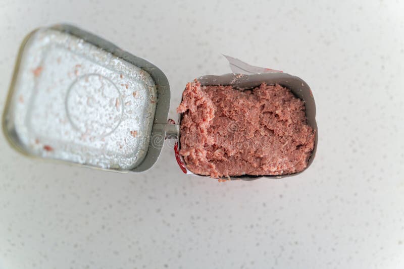 Opened Can of Corned Beef on a Kitchen Counter Stock Image - Image of ...