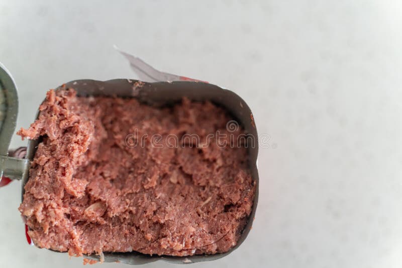 Opened Can of Corned Beef on a Kitchen Counter Stock Image - Image of ...