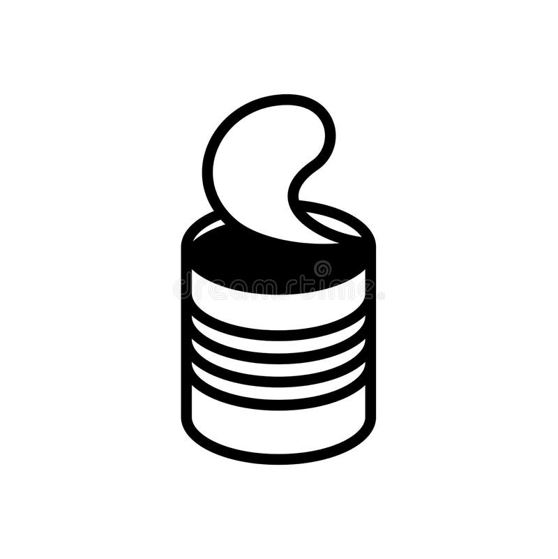 Opened Can Icon Vector Isolated on White Stock Vector - Illustration of ...