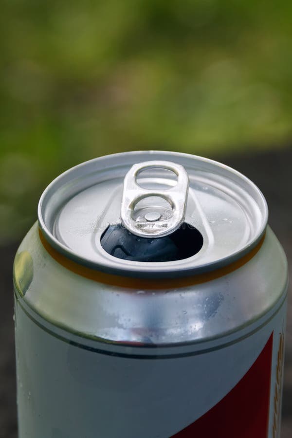 Opened can stock photo. Image of shiny, cylinder, packaging - 183674086