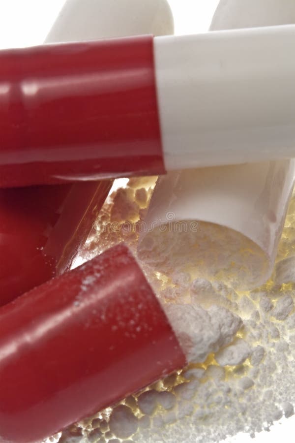 Opened Capsules/Pills stock photo. Image of capsule, excess - 3553362