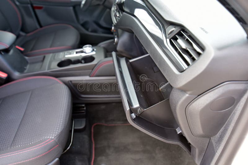Opened Car Glove Box Compartment Stock Image - Image of design, glove ...