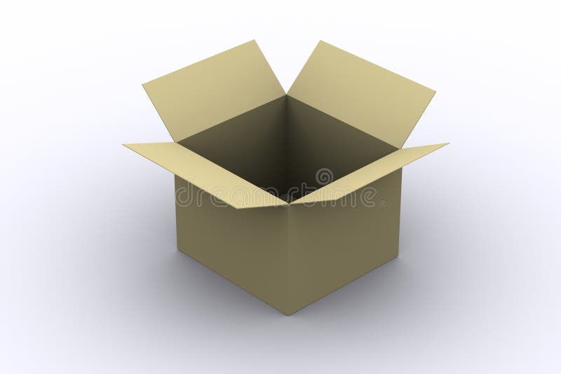 Opened Cardboard Box stock photo. Image of mail, transportation - 2329282