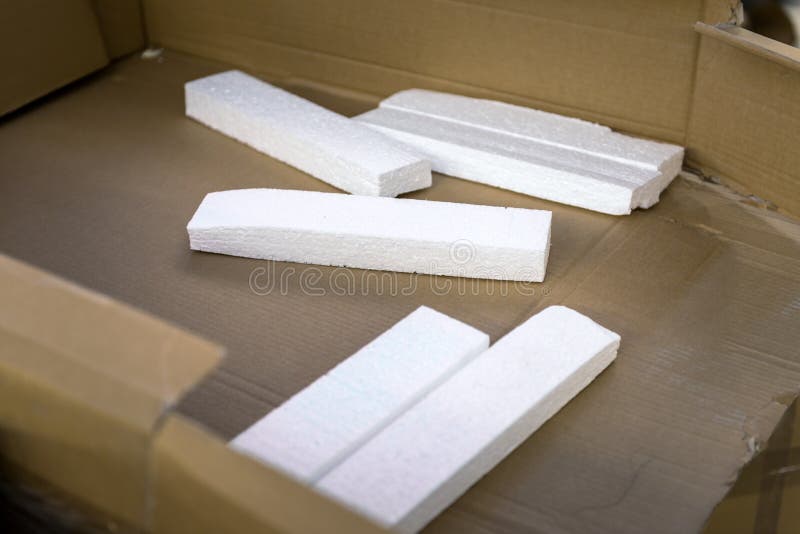 Opened Cardboard Box in a Building Stock Image - Image of package, pack ...