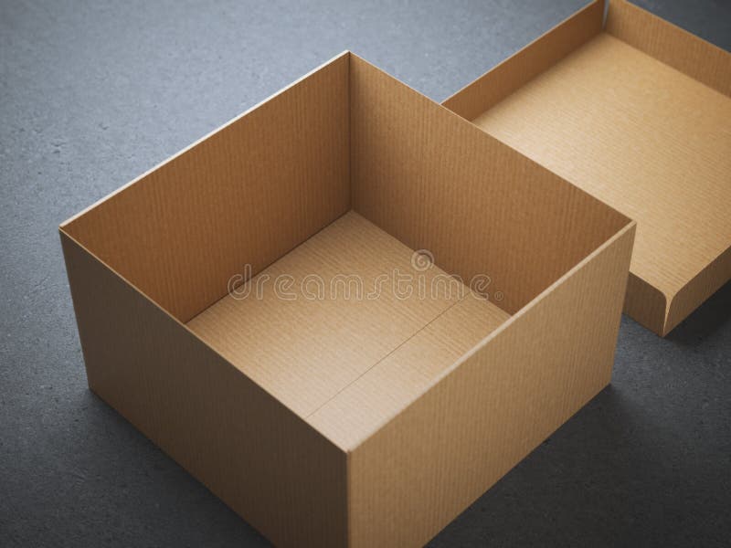 Opened cardboard box stock image. Image of gift, mail - 54725267