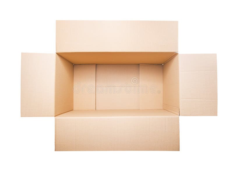 Opened cardboard box stock image. Image of blank, container - 53386975