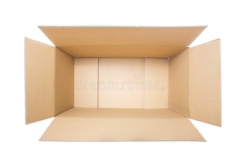 Opened cardboard box stock image. Image of blank, container - 53386975