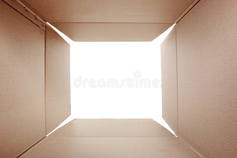 Opened cardboard box stock photo. Image of gift, deliver - 36809926