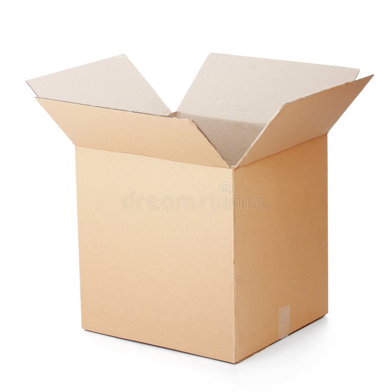 Opened Cardboard Box Taped Up Stock Photo - Image of equipment ...