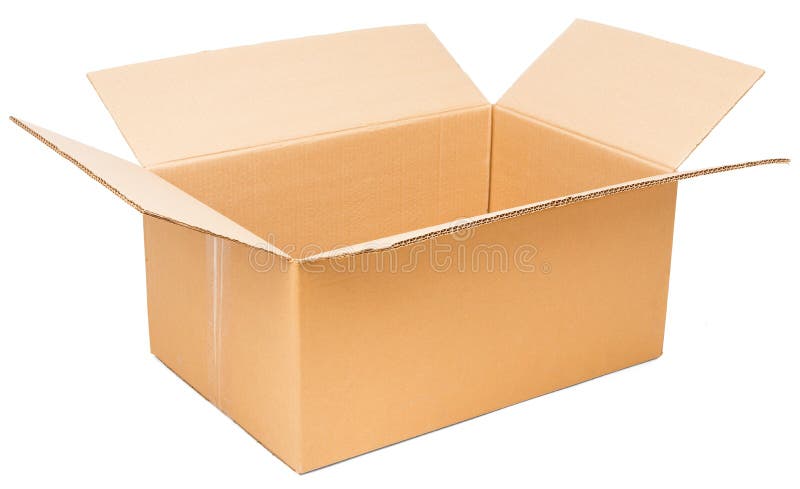 Opened Cardboard Box Parcel Stock Photo - Image of open, storage: 70434790