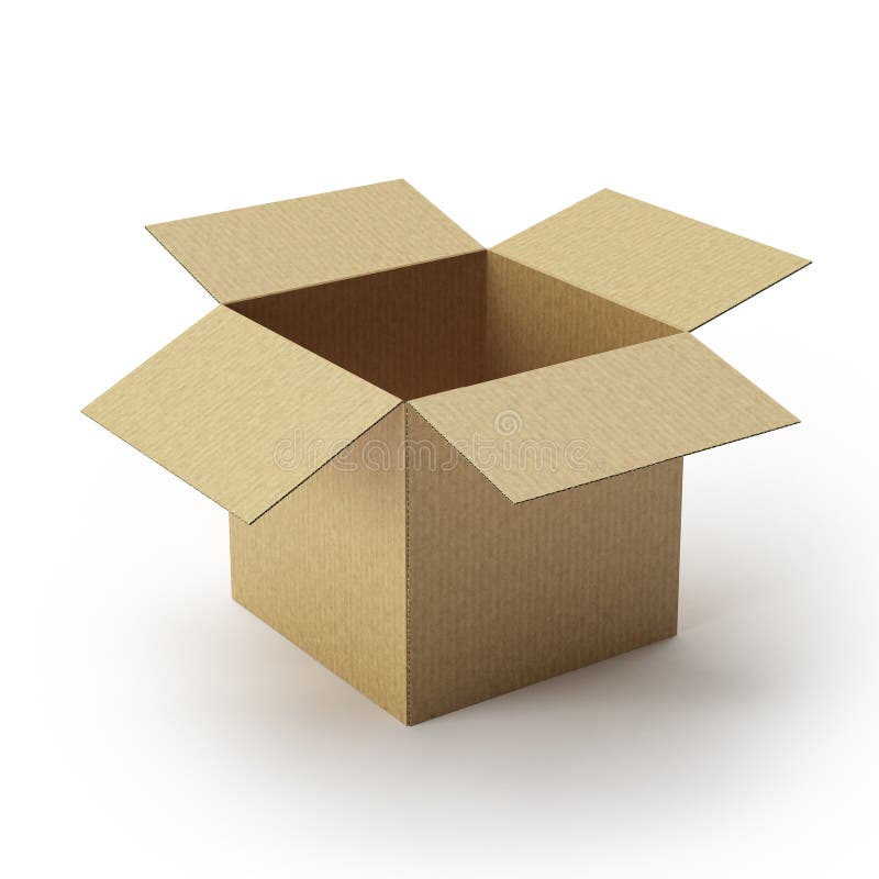Open cardboard box stock vector. Illustration of background - 33035319